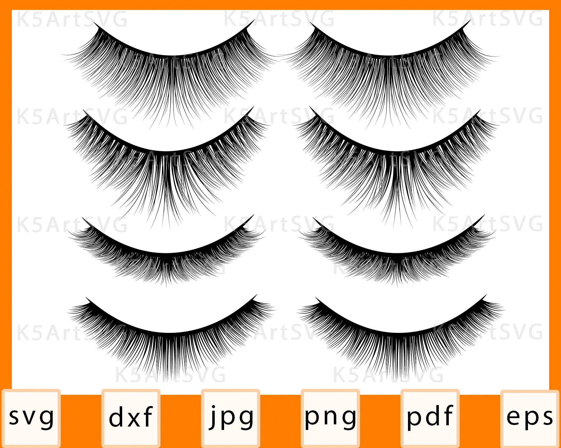 Lashes SVG Eyelashes Svg Cut File Makeup Beauty Lashes | Etsy