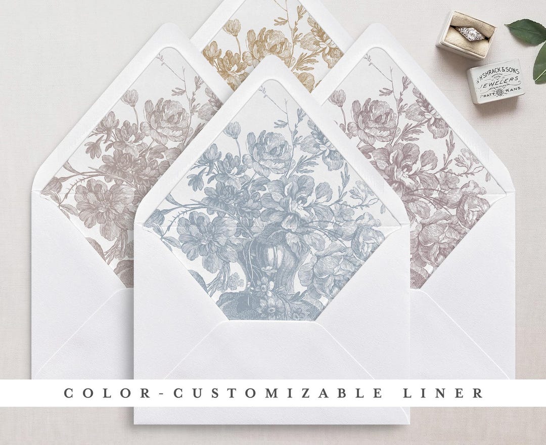 Color-customizable & Printable Envelope Liner Templates in 9 Different ...