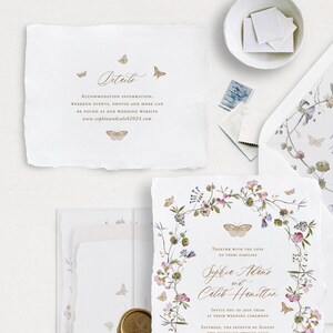 Printable Colorful Floral Wedding Invitation Template Set With ...