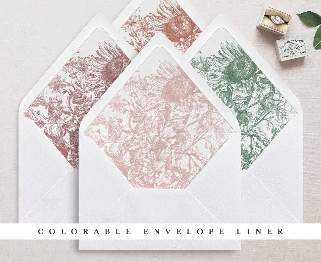 Colorable & Printable Envelope Liner Templates in 9 Different Sizes ...