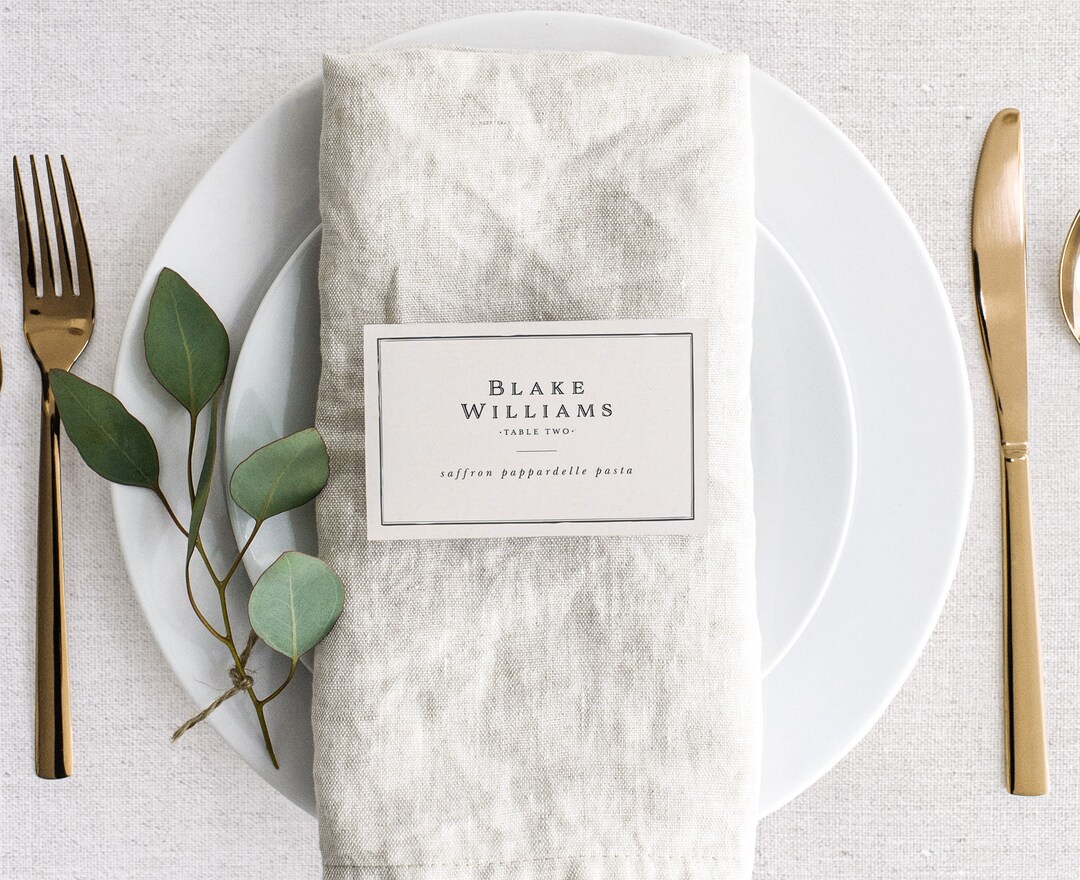 Vintage Book Style Printable Wedding Place Cards Template, Editable ...