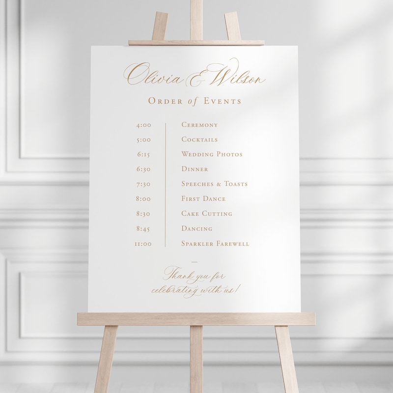 Order of Events - Etsy