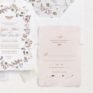 Printable Colorful Floral Wedding Invitation Template Set With ...