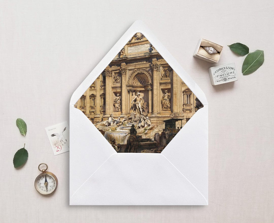 Printable Envelope Liner, A7, Euro Flap, Square Flap, City Landscape ...