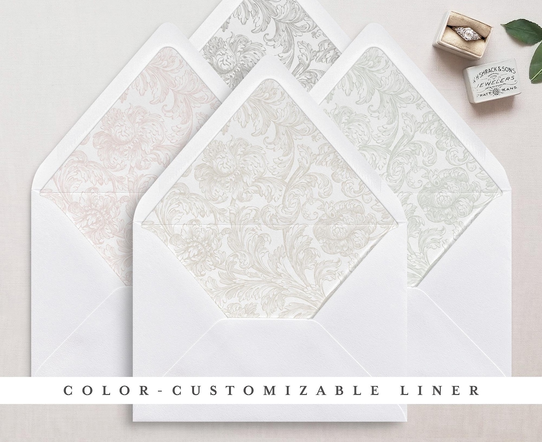 Color-customizable & Printable Envelope Liner Templates in 9 Different ...