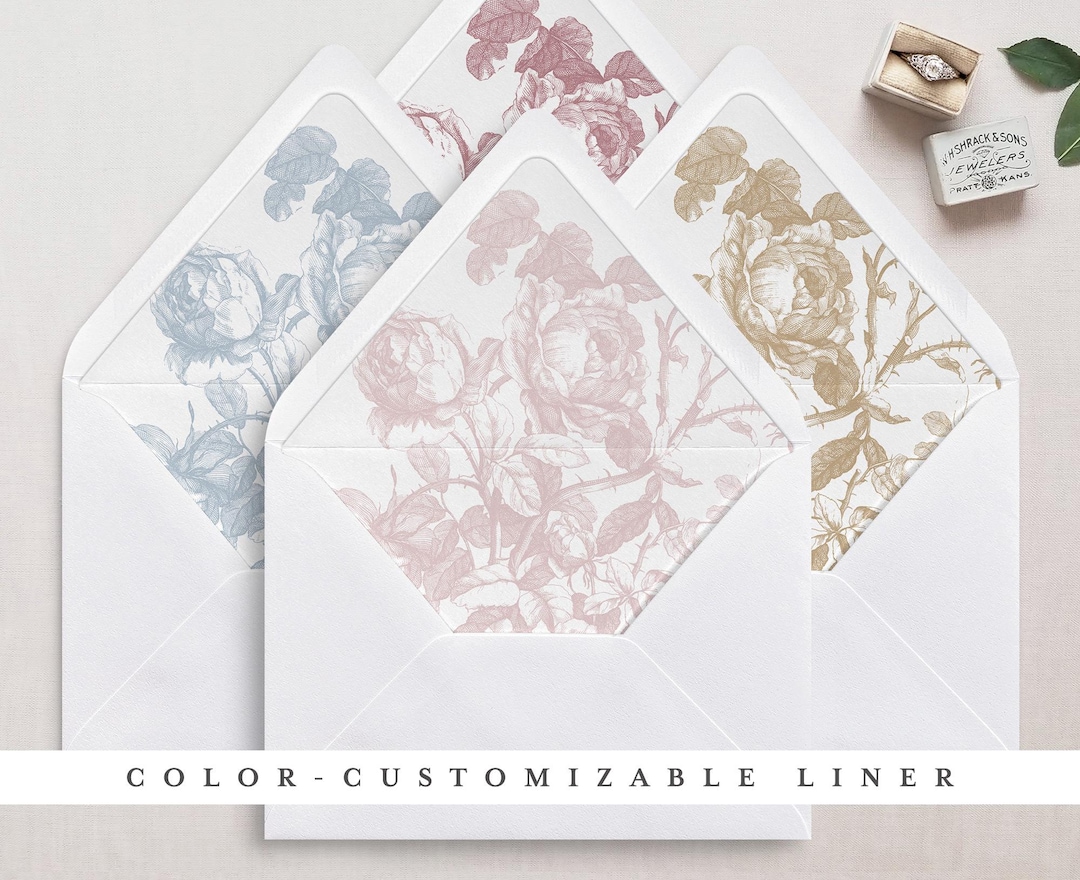 Color-customizable & Printable Envelope Liner Templates in 9 Different ...