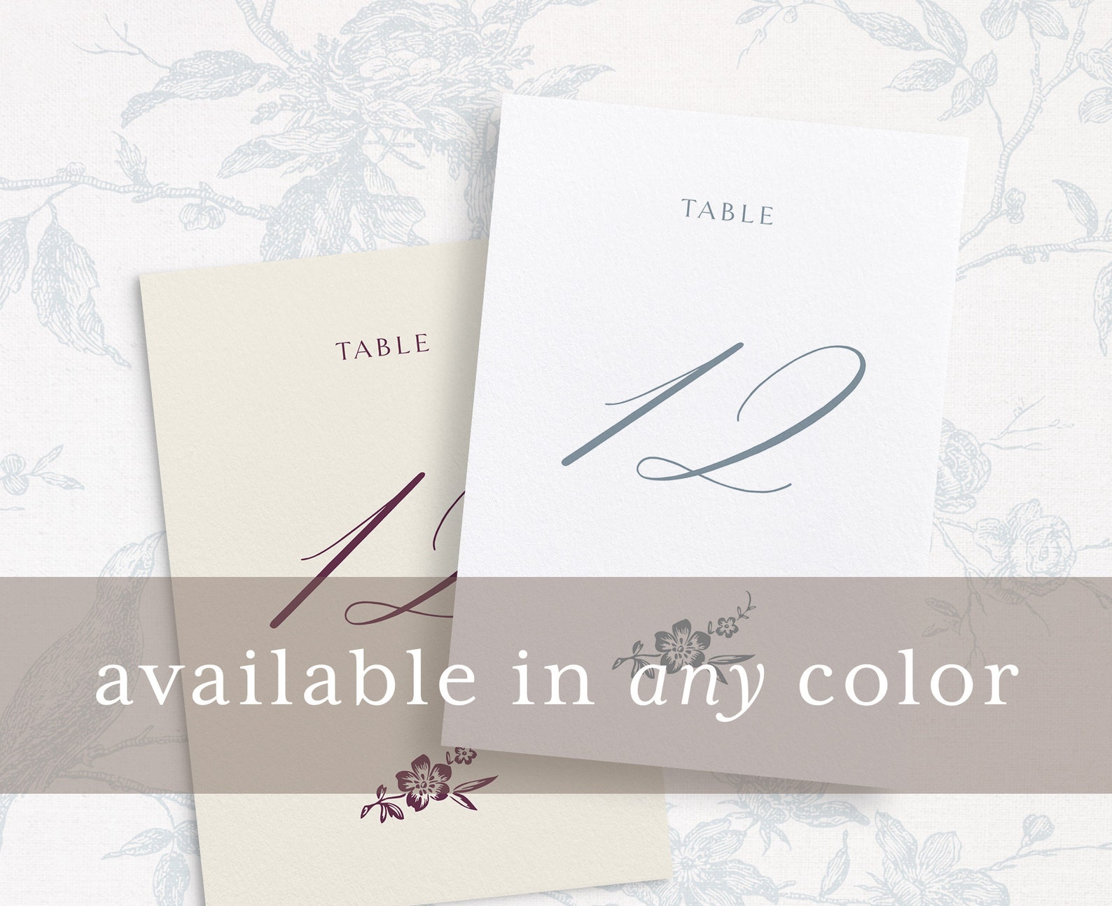 Printable Wedding Table Numbers Template, Editable Small Table Sign ...