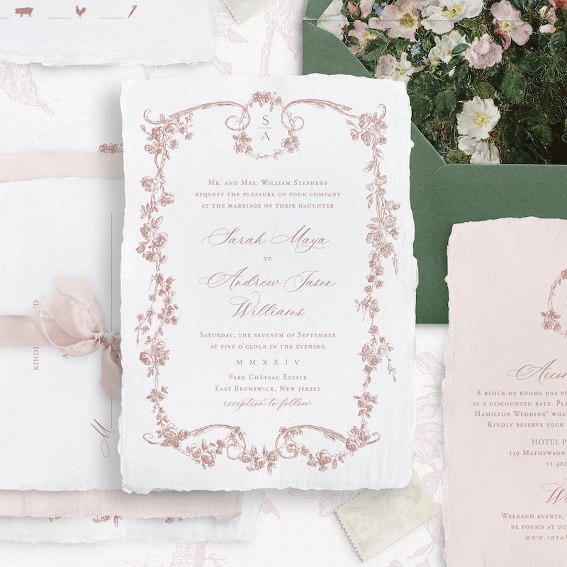 French Invitation - Etsy