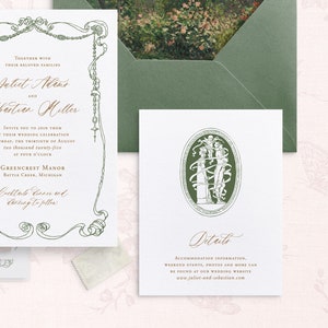 Printable Regency Period Style Wedding Invitation Template Set ...