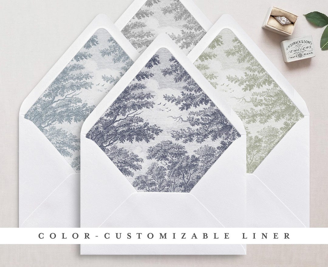Color-customizable & Printable Envelope Liner Templates in 9 Different ...