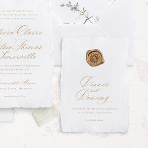 Printable Calligraphy Wedding Invitation Template Set, Editable Elegant ...