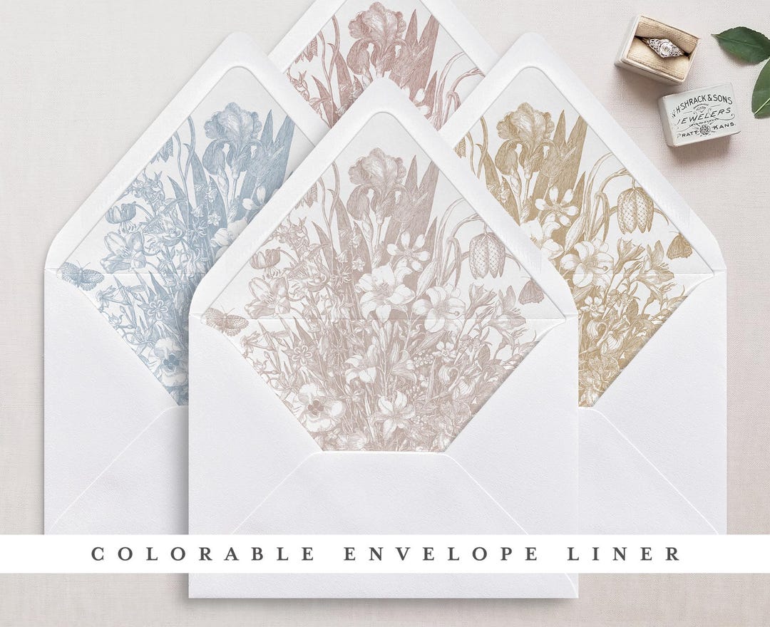 Colorable & Printable Envelope Liner Templates in 8 Different Sizes ...