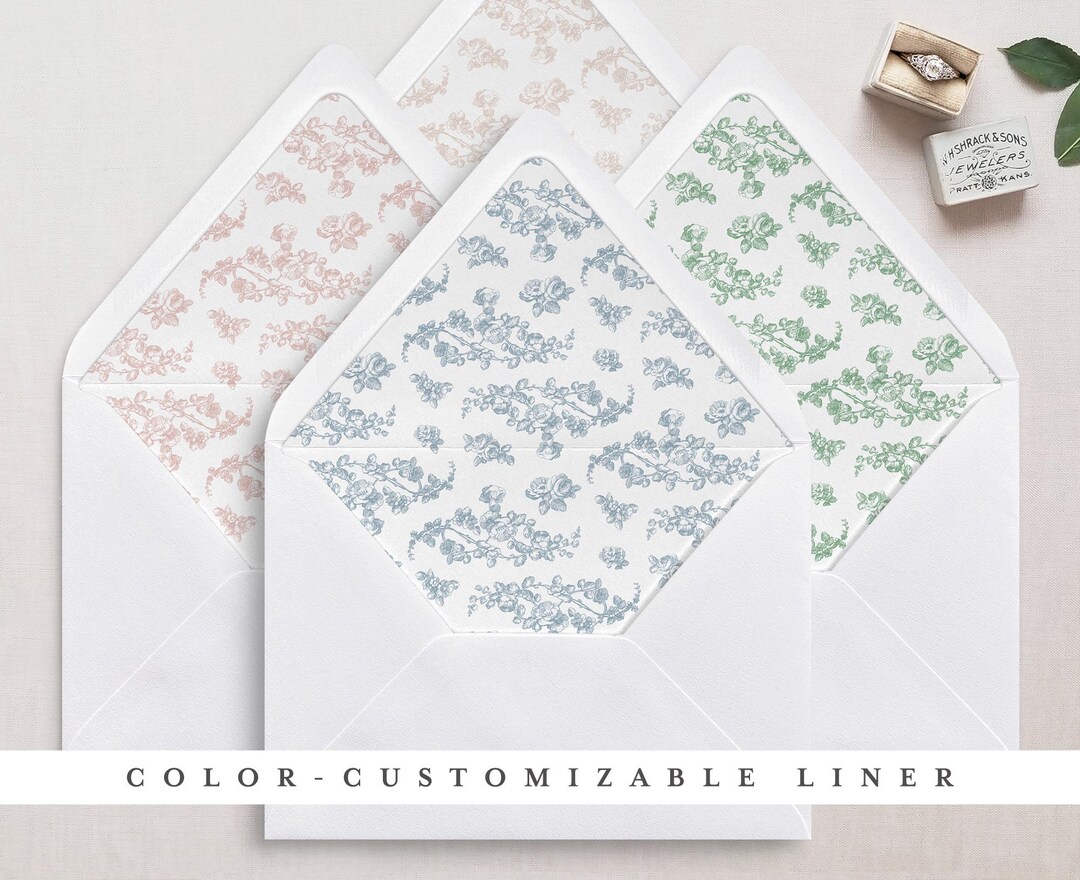 Color-customizable & Printable Envelope Liner Templates in 9 Different ...