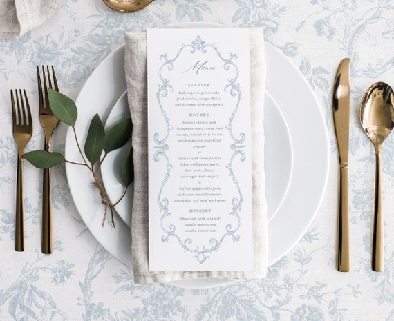 Wedding Menu In A Frame Calypso Wedding Breakfast Table Menu For Frame