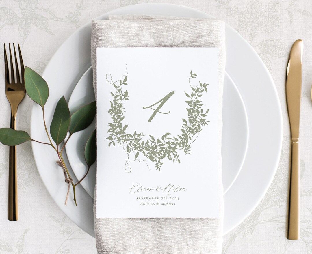 Printable Wedding Table Numbers Template, Editable Table Sign Cards ...