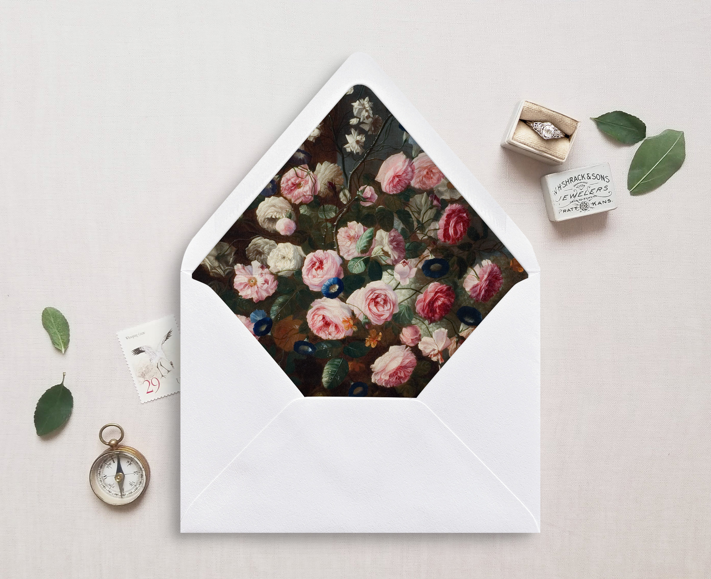 Printable Envelope Liner, A7, Euro Flap, Square Flap, Floral Still Life ...