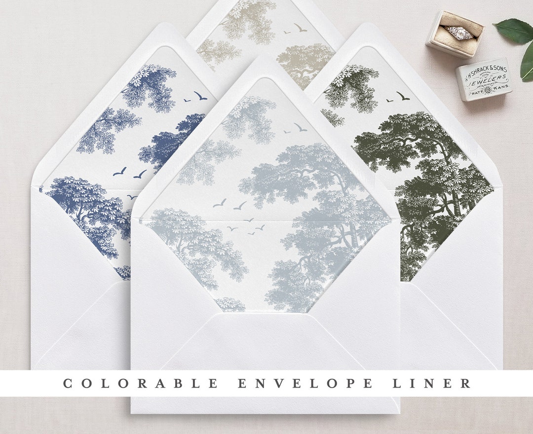 Colorable & Printable Envelope Liner Templates in 9 Different Sizes ...