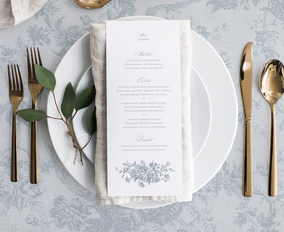 French Country Wedding Menu