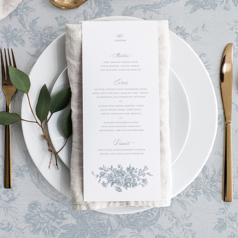 Vintage Wedding Menu - Etsy