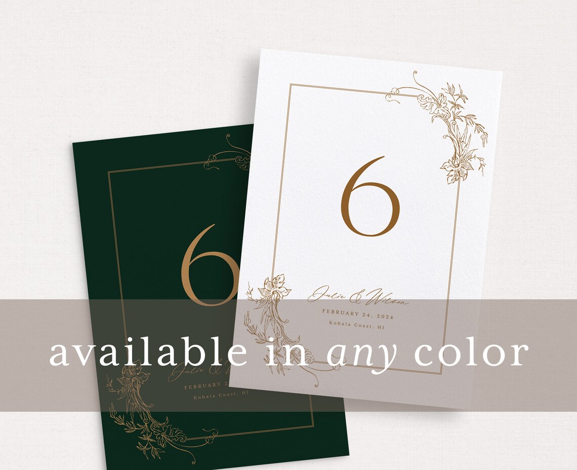 Printable Wedding Table Numbers Template Editable Small Table - Etsy