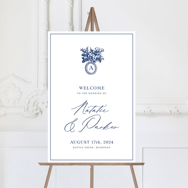Blue Wedding Sign - Etsy
