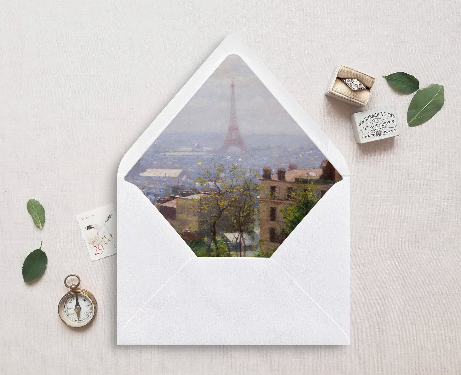 Printable Envelope Liner, A7, Euro Flap, Square Flap, City Landscape ...