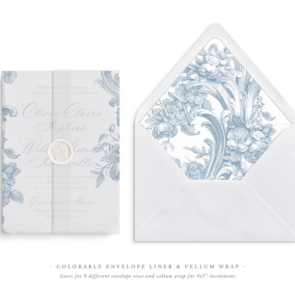 Envelope Liner and Vellum Set - Etsy