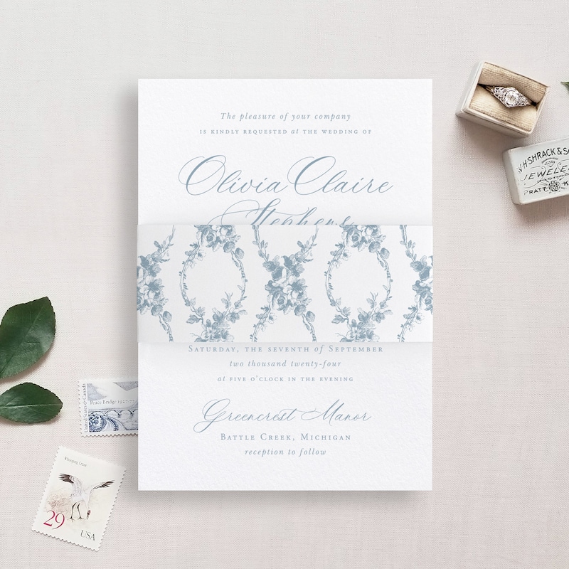 Belly Band for Wedding Invitations - Etsy