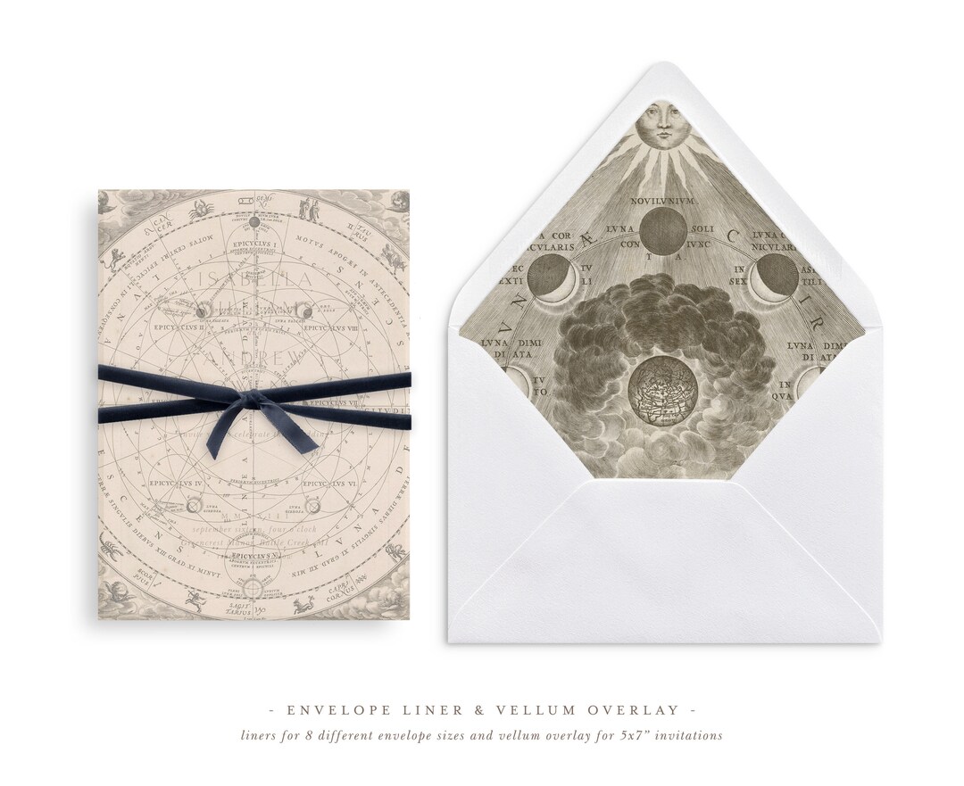 Printable Wedding Vellum Overlay and Envelope Liner for 5x7 Wedding ...
