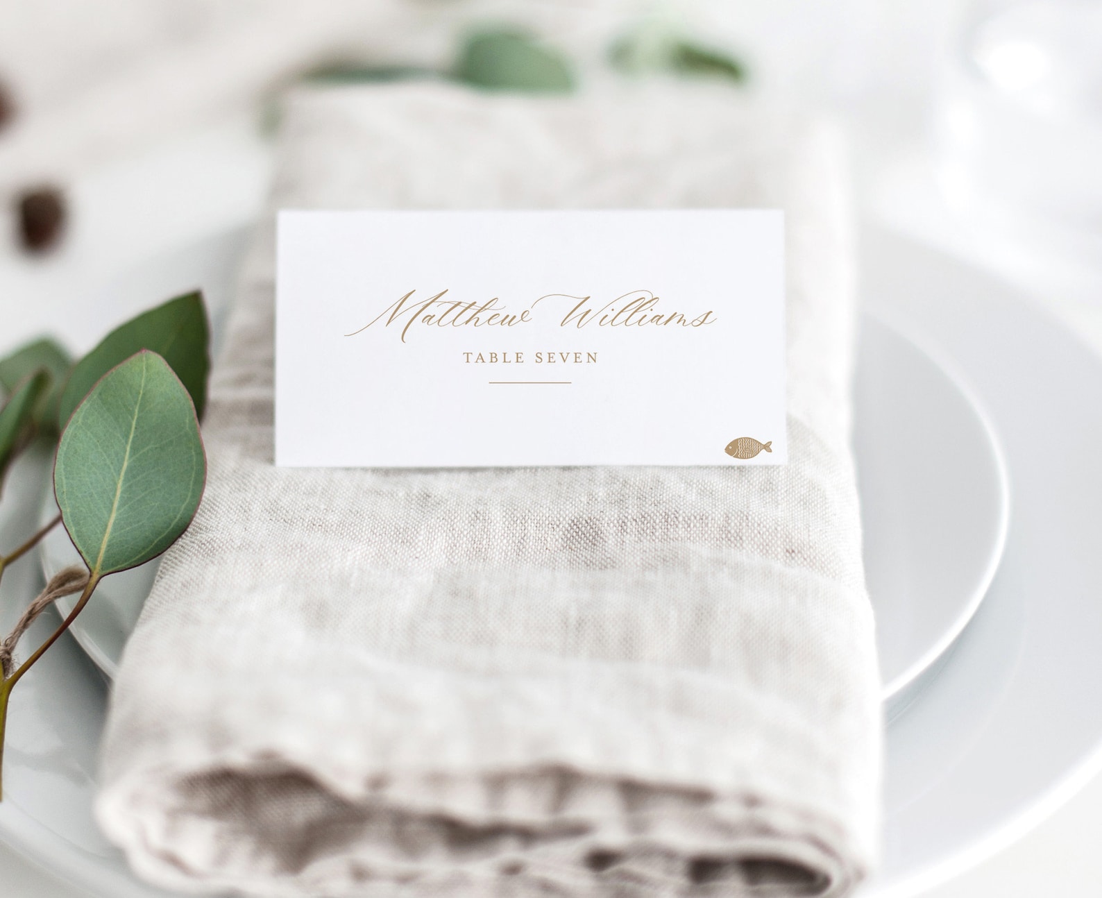 Printable Wedding Place Cards Template, Editable Table Setting With ...