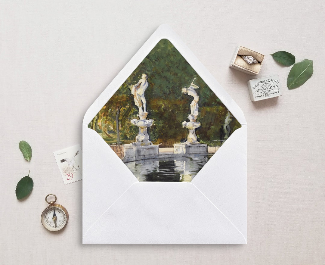 Printable Envelope Liner, A7, Euro Flap, Square Flap, City Landscape ...