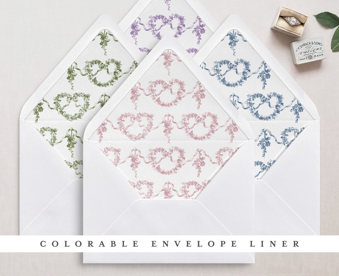 Colorable & Printable Envelope Liner Templates in 9 Different Sizes ...