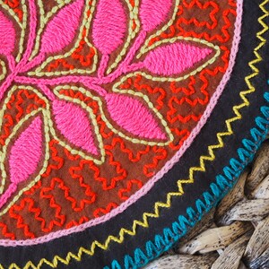 Amazon River Snake & Orange Kené Shipibo Konibo Handmade Textile 26 Cm ...