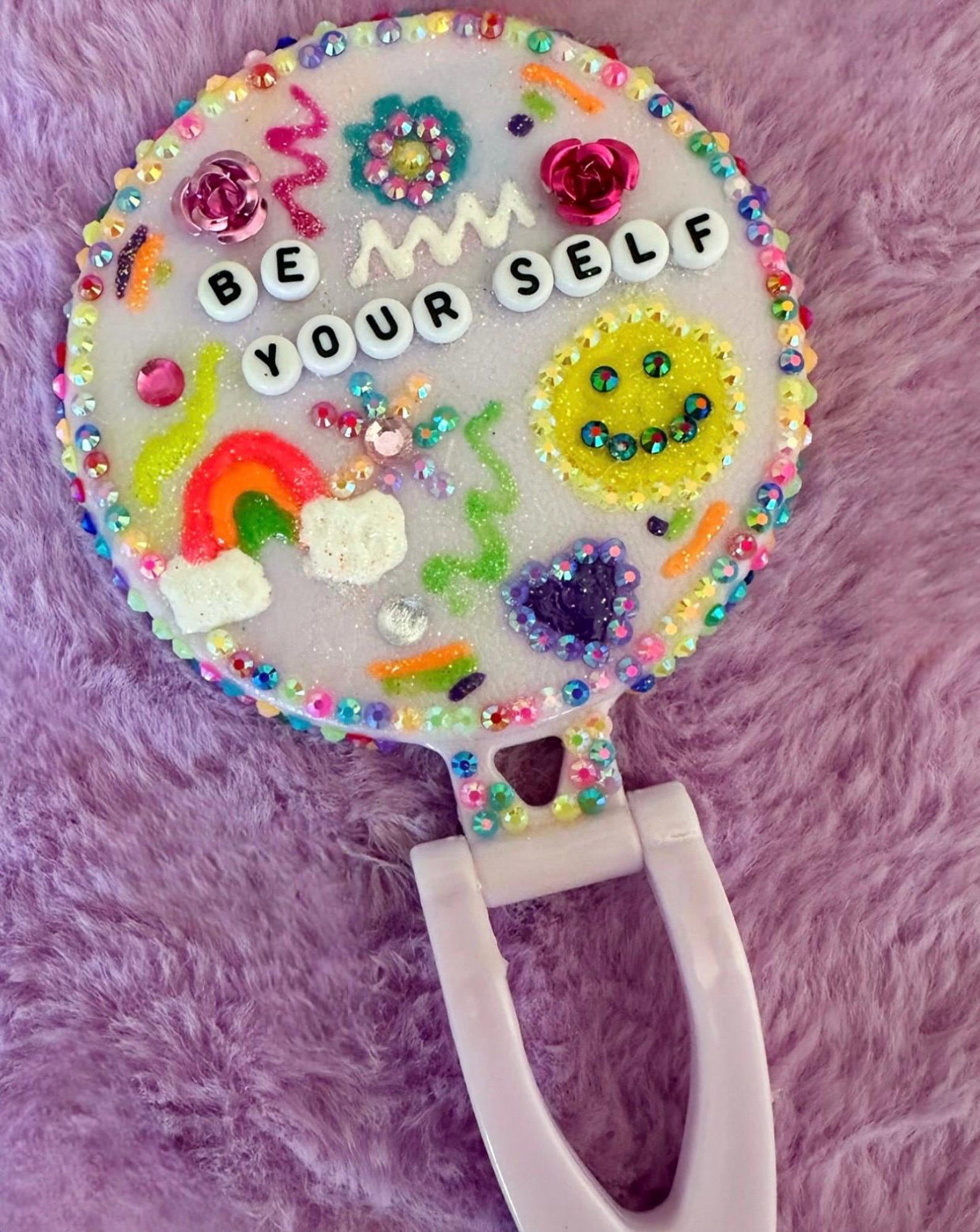 Too Cute Reflections™ Mirror – Handmade 90s Y2K Vanity Mirror | Beaded ...