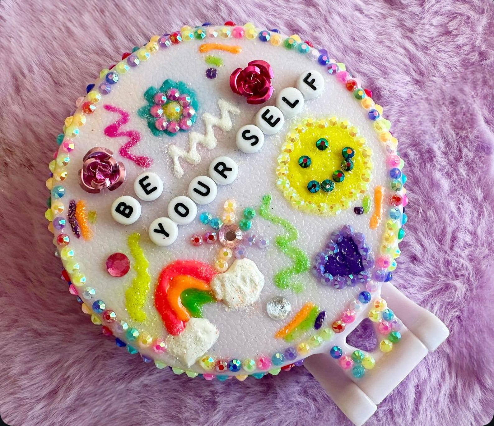 Too Cute Reflections™ Mirror – Handmade 90s Y2K Vanity Mirror | Beaded ...