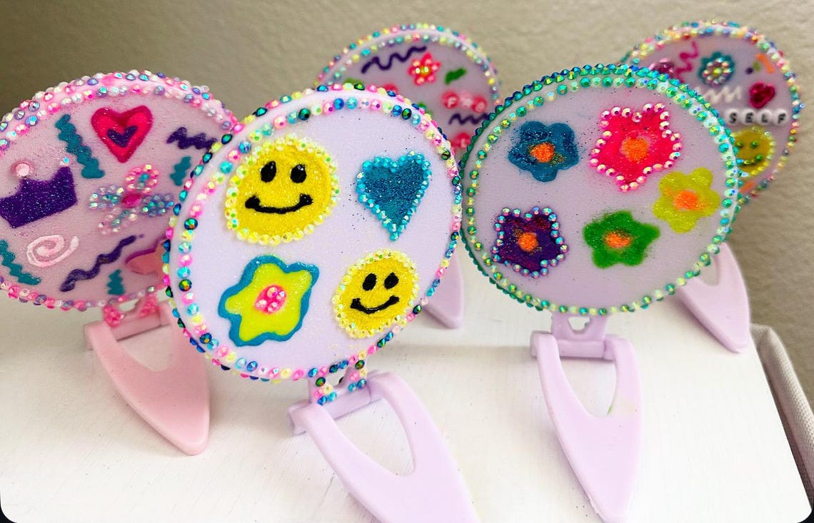 Too Cute Reflections™ Mirror – Handmade 90s Y2K Vanity Mirror | Beaded ...