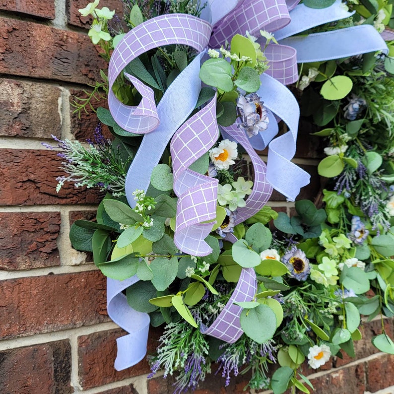 Wild Flower Wreath for Front Door-large Spring Wreaths-year - Etsy