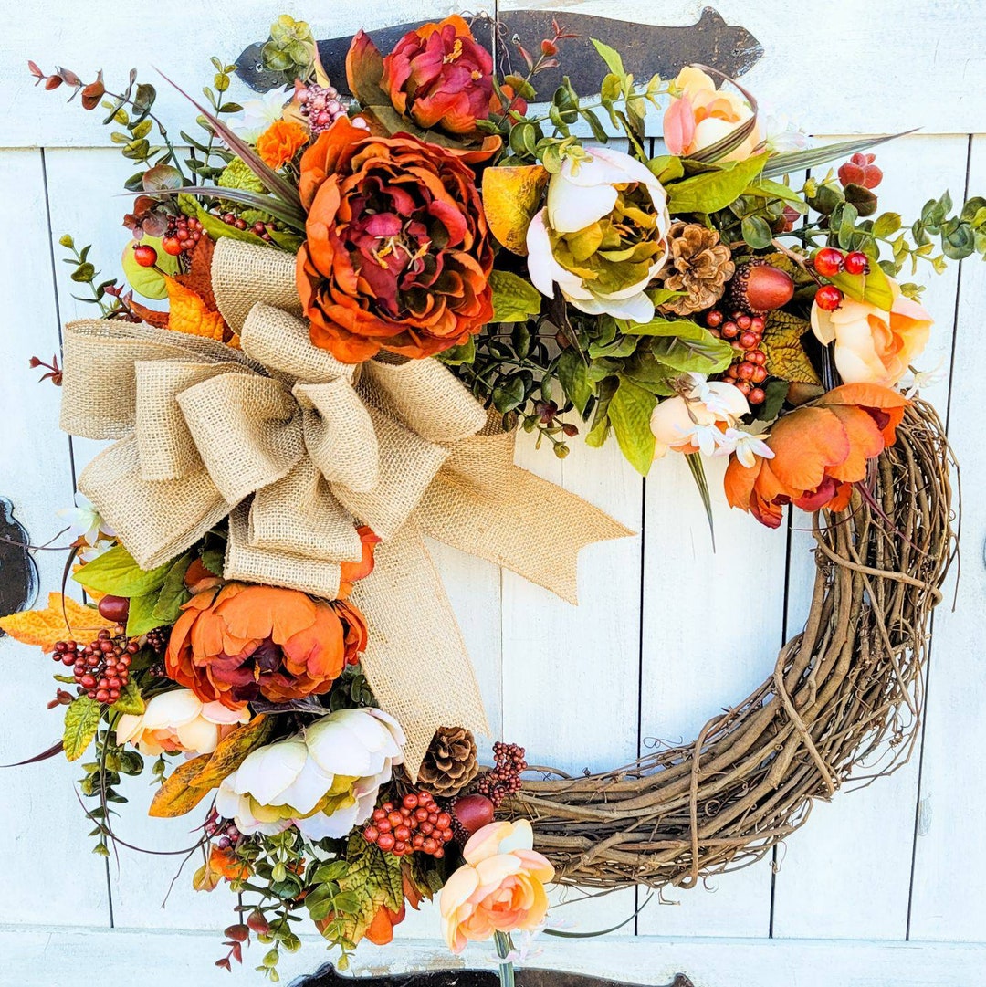 Fall Wreath-fall Wreath for Front Door-autumn Wreath-autumn Decor ...