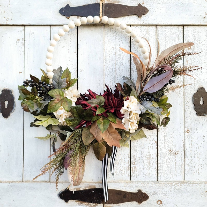 Fall Hoop Wreath - Etsy