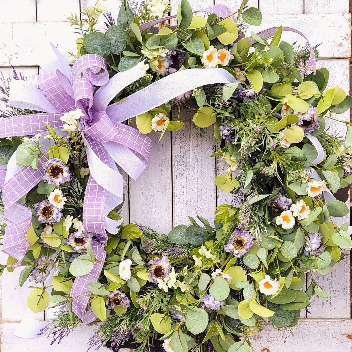 Wild Flower Wreath for Front Door-large Spring Wreaths-year - Etsy