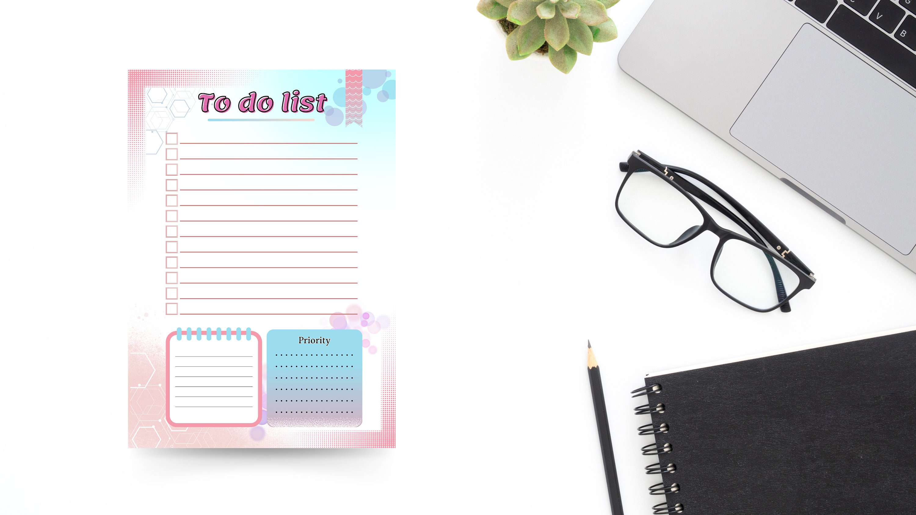 Digital Fillable and Printable PDF to Do List Without Dates Keep Track ...