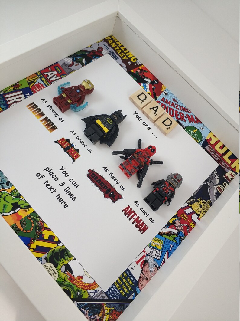 Superhero Picture Frame Marvel Avengers 4 minifigure | Etsy