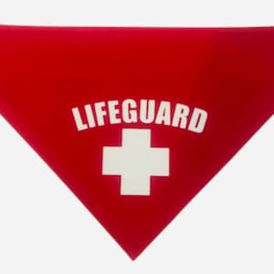 DOG Bandana Lifeguard Design Slips Over the Collar Xs, Small, Medium ...