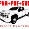 2023 Chevy Silverado Dually 3500HD Digital Download Png Vector Svg ...
