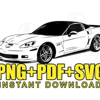 Corvett C6 Z06, Corvett, DXF Cut File, Svg Cut File for Cricut, Dxf ...
