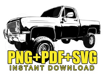 Square Body Truck PNG - Etsy