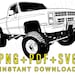 Square Body Chevy Truck Vector Art: SVG, PNG, PDF (digital Download) - Etsy