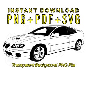 2006 Pontiac GTO Vector Art File: Car Illustration (digital Download ...