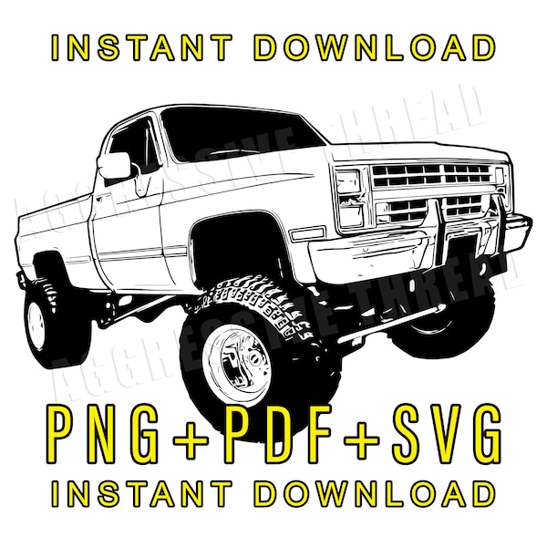 Square Body Chevy Truck Svg - Etsy