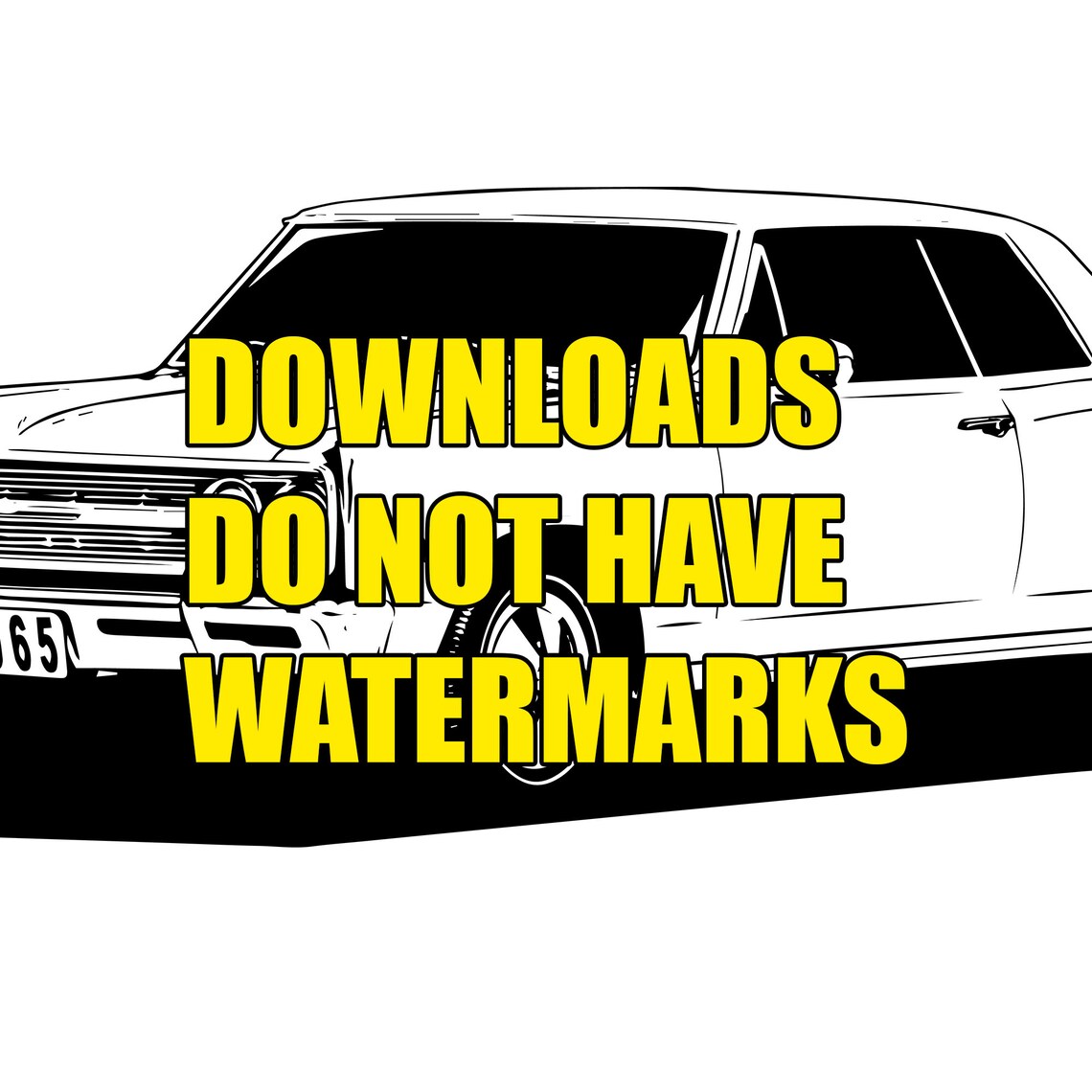 1965 Chevelle Malibu Car Vector Graphic: Clip Art (digital Download) - Etsy